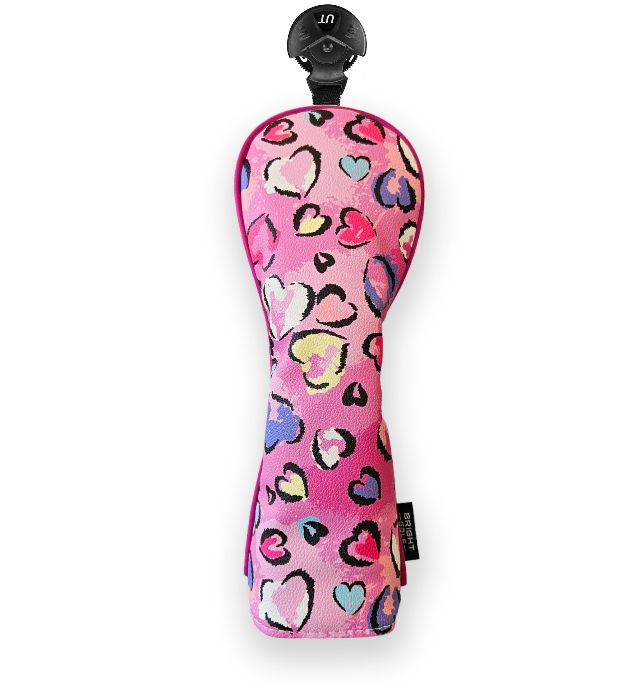 Pink Hearts Hybrid Cover – Bright Golf